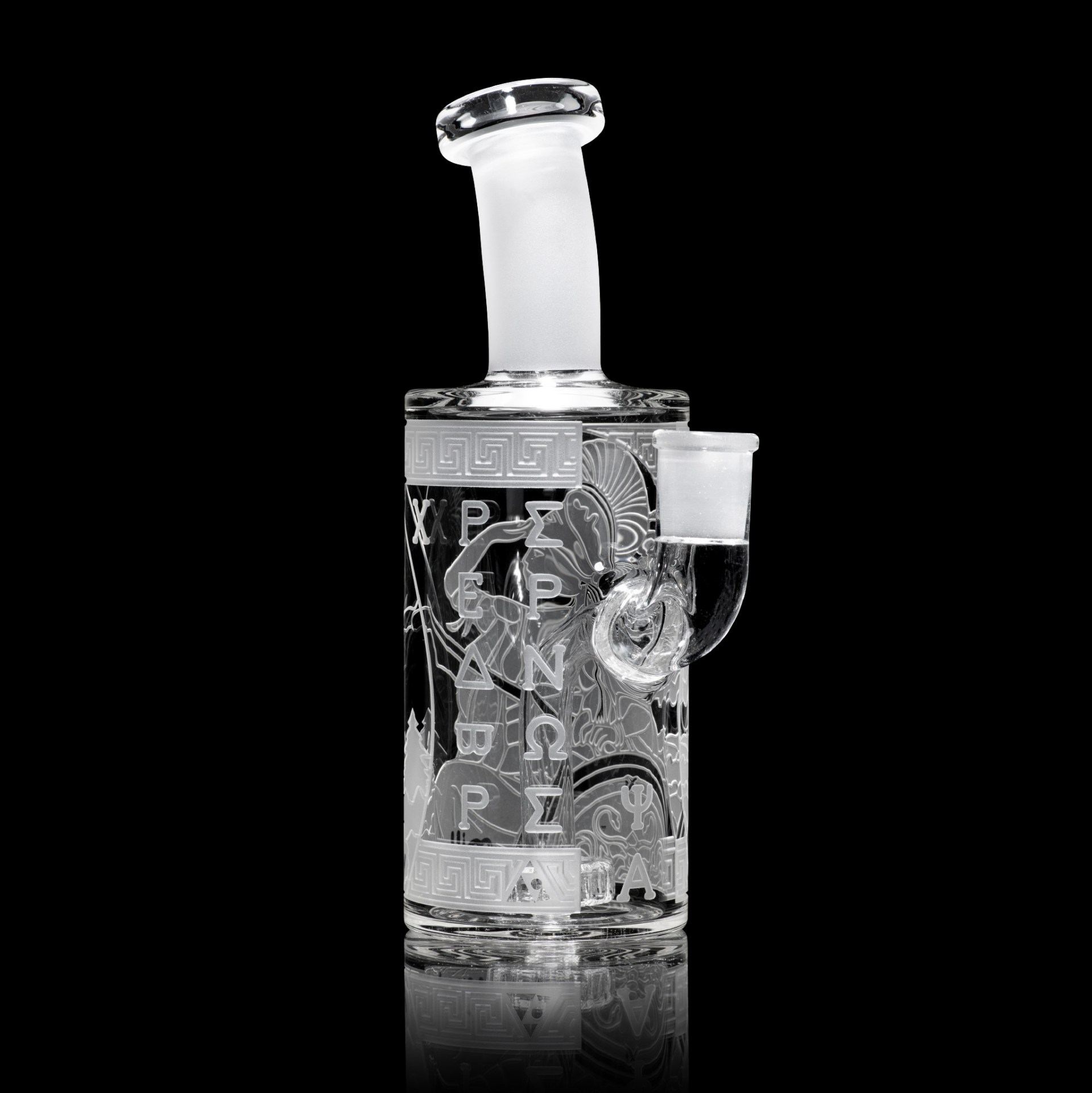 Athena 6″ Clear Dab Rig - Milkyway Glass