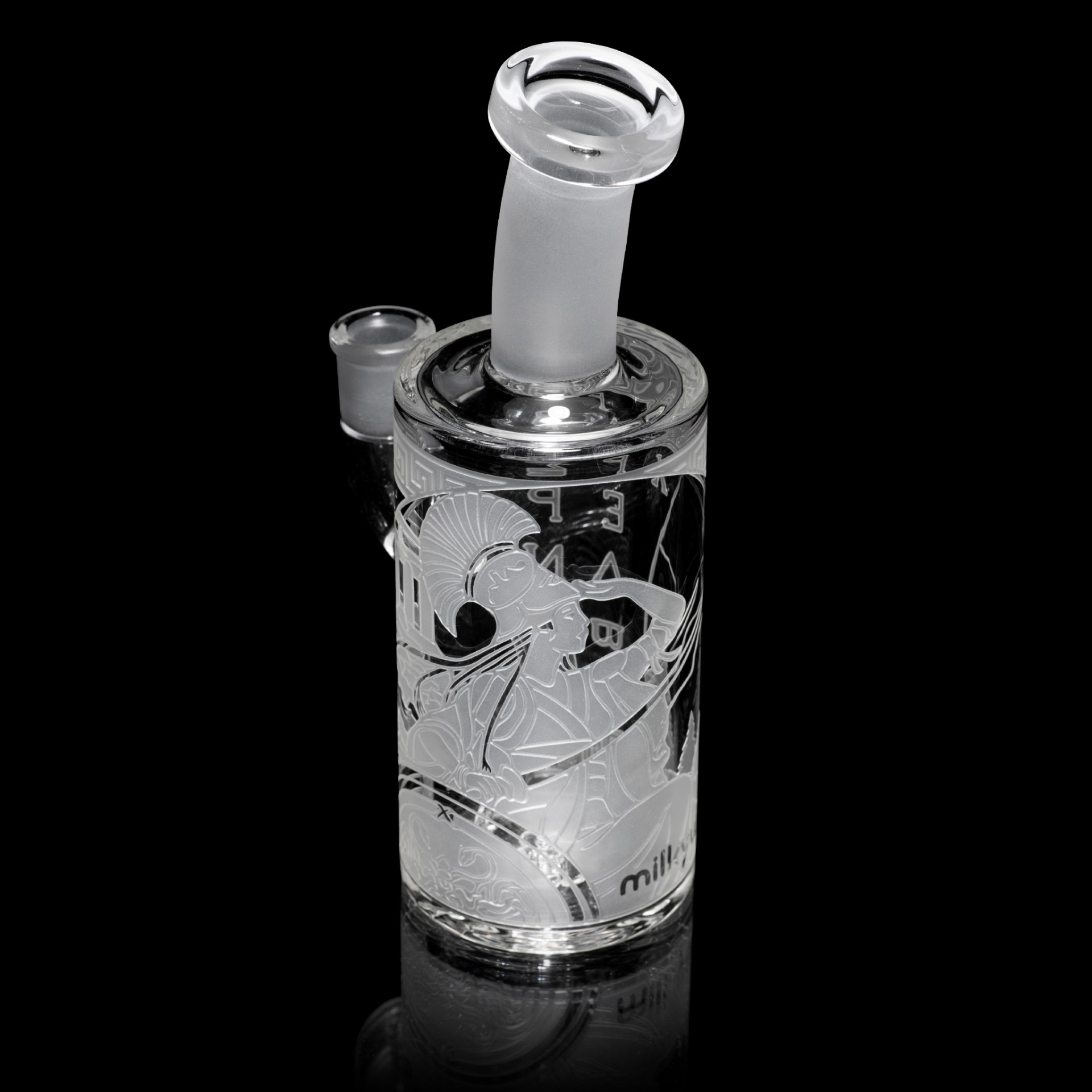 Athena 6″ Clear Dab Rig - Milkyway Glass