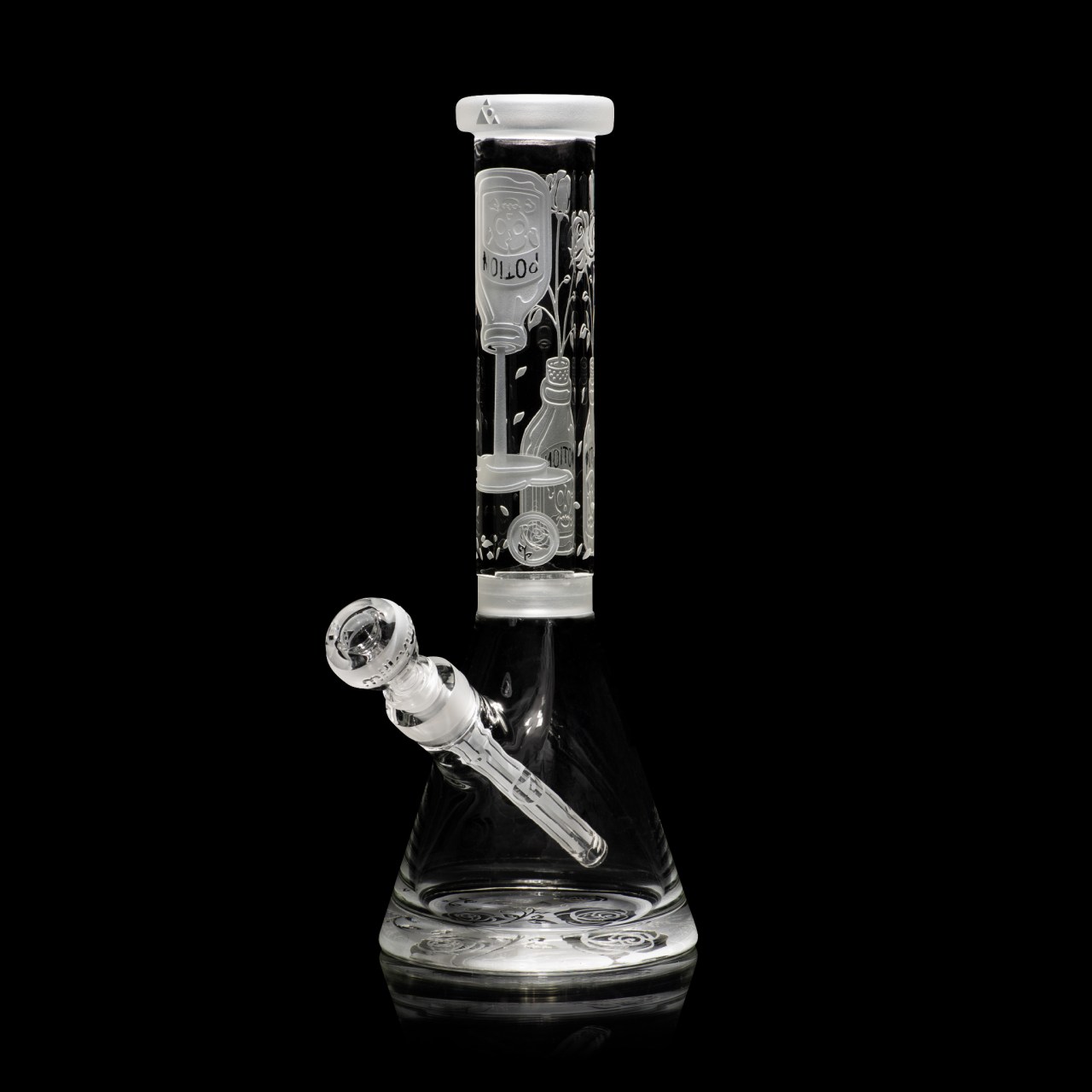 Bio-Encryption 10.5″ Beaker Bong - Milkyway Glass