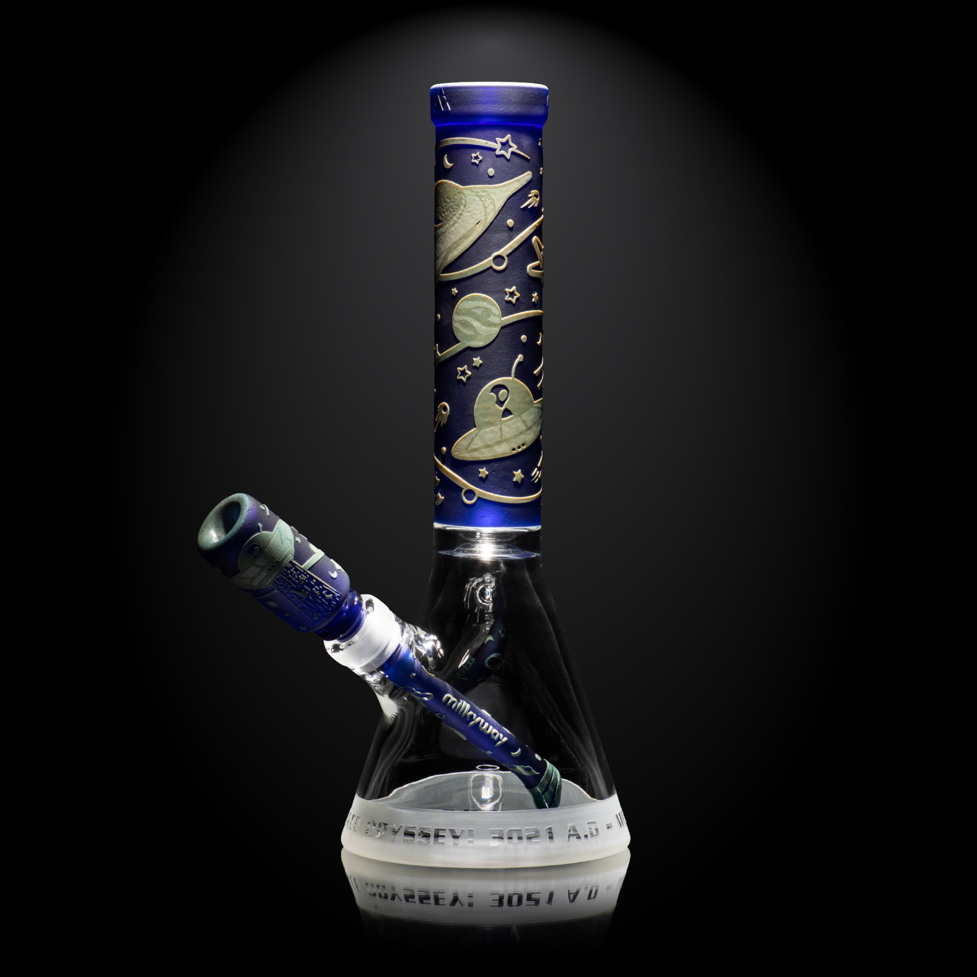 X-Morphic: EVO 14″ Beaker Bong - Milkyway Glass