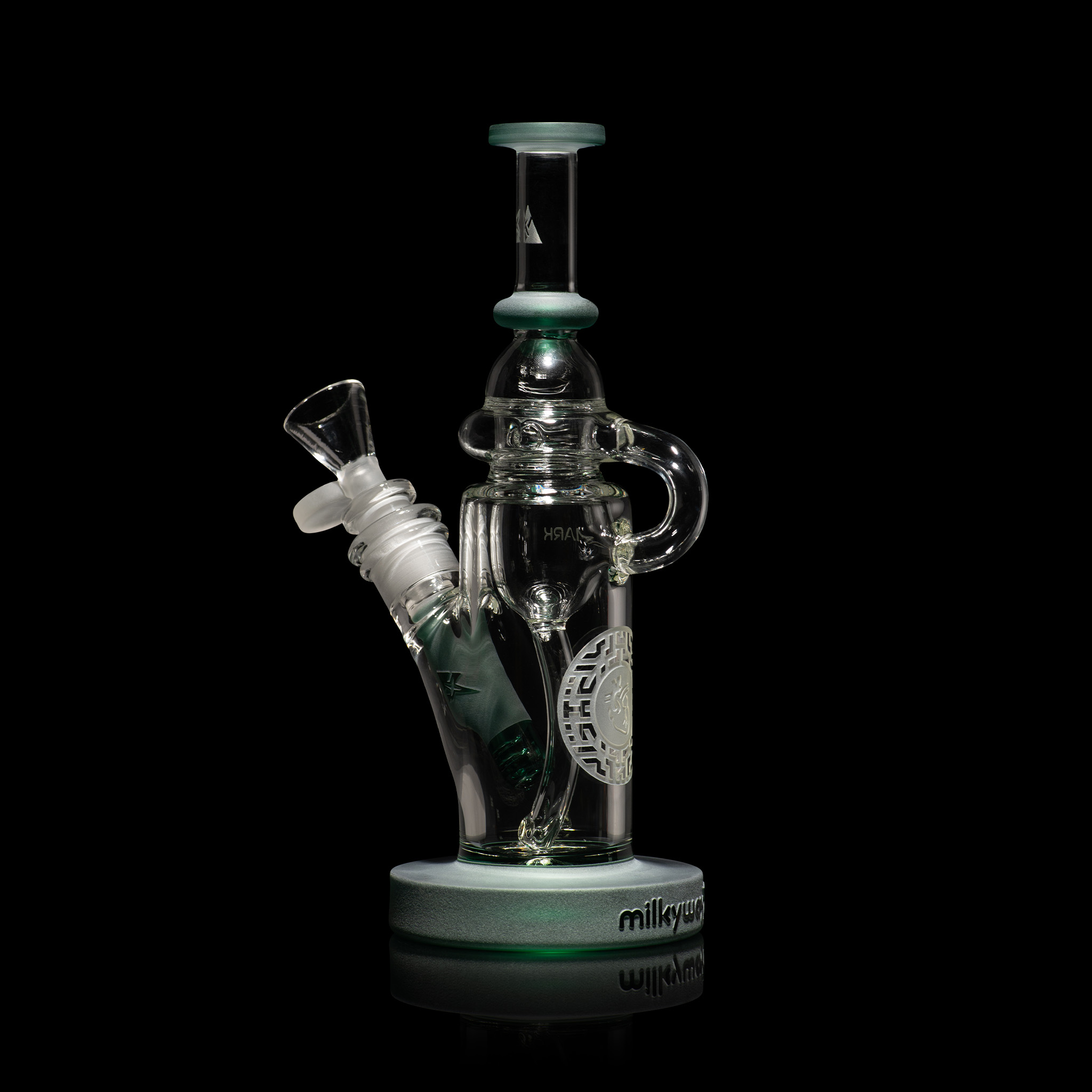 Bio-Mark 7″ Sidecar Dab Rig - Milkyway Glass