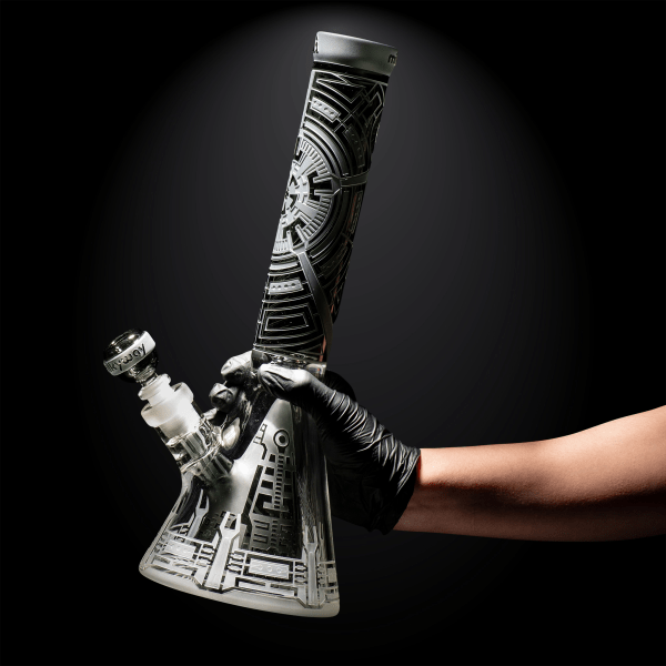 Nuclear Reactor 14″ Beaker Bong - Milkyway Glass