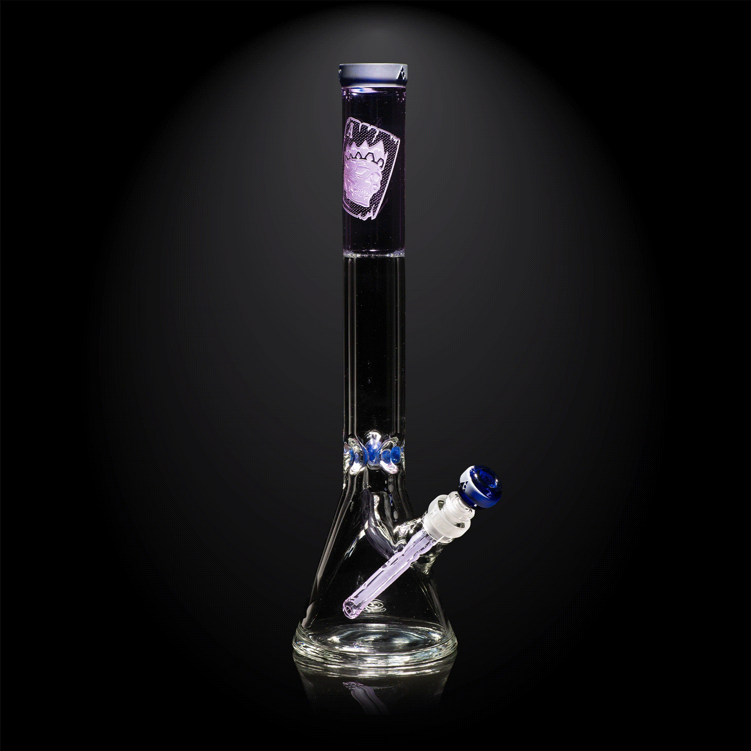 Cursed Saint Card 18″ Beaker Bong - Milkyway Glass